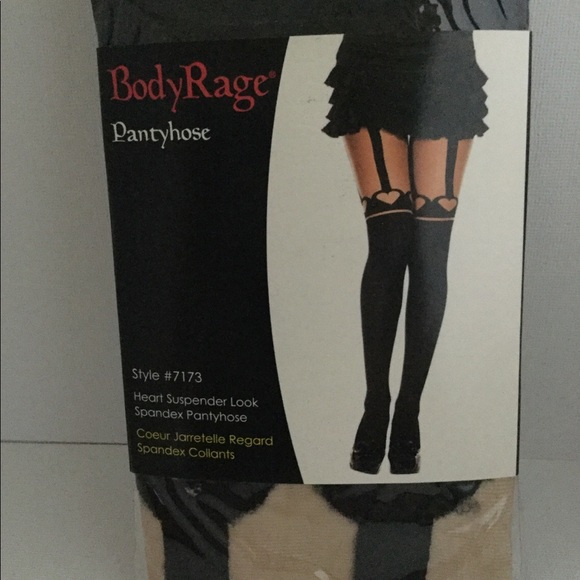 Body Rage by Spencers | Accessories | Nwt Body Rage Heart Suspenderlook ...